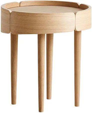 Odkládací stolek "Skirt", 2 varianty - Woud Varianta: dub, světlý matný lak