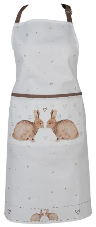 Bavlněná kuchyňská zástěra se vzorem králíčků Bunnies in Love – 70x85 cm