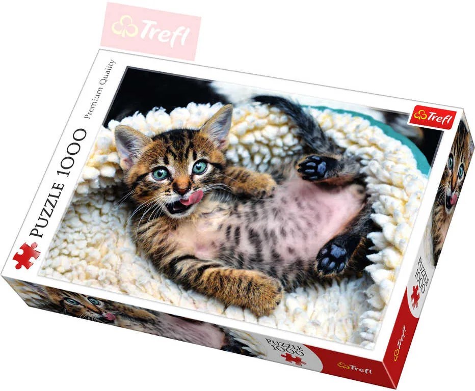 TREFL PUZZLE Foto Veselé kotě 1000 dílků 68x48cm skládačka 110448 tr110448