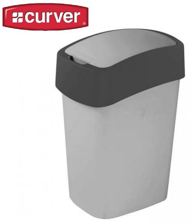 CURVER FLIPBIN 31346 Odpadkový koš 10l - šedý