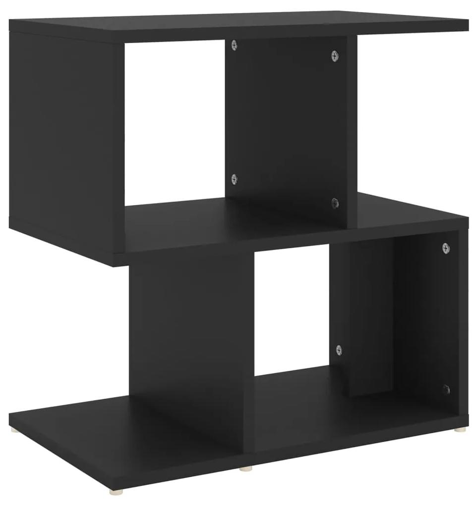 vidaXL Noční stolek černý 50 x 30 x 51,5 cm dřevotříska