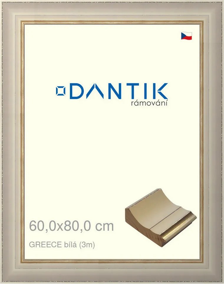DANTIK rámeček 60x80 | GREECE bílá (Plexi Čiré)