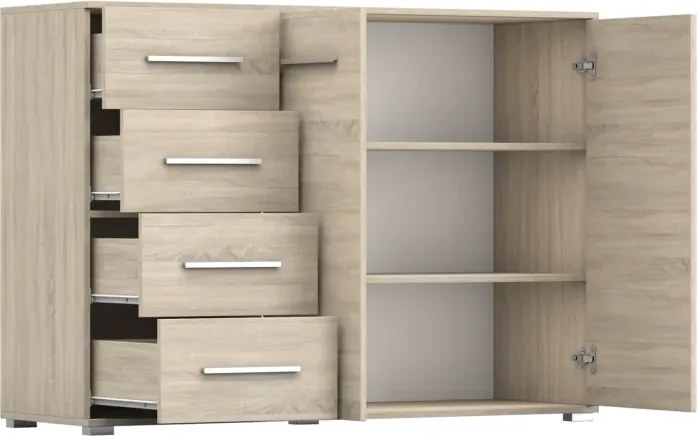 IDZ Komoda FRIDA 2D4S 01, 135 cm Dub Sonoma