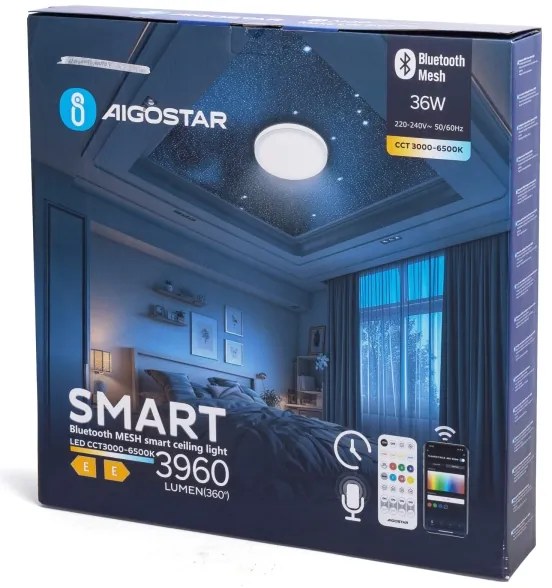 Aigostar - LED Stropní svítidlo LED/36W/230V + dálkové ovládání