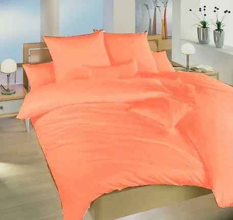 Brotex Prodloužené povlečení krep UNI 140x220, 70x90cm Oranžové