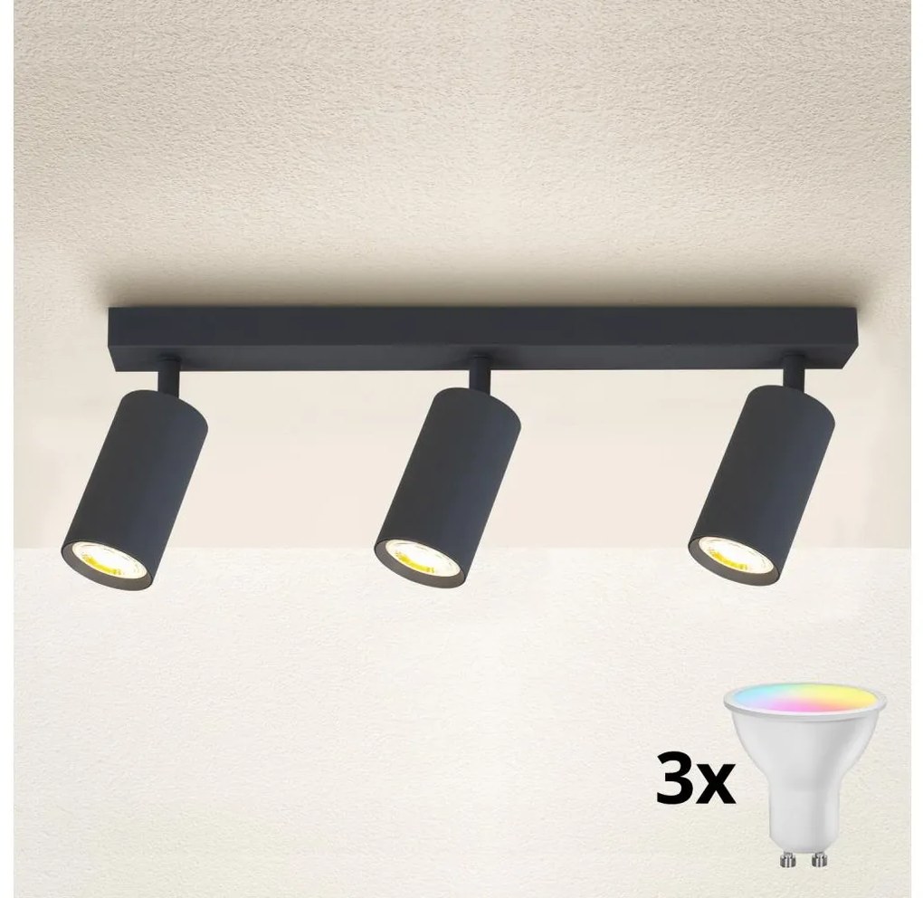 Brilagi - LED Stmívatelné bodové svítidlo SELE 3xGU10/6,5W/230V antracit BG1632+3xAI0414