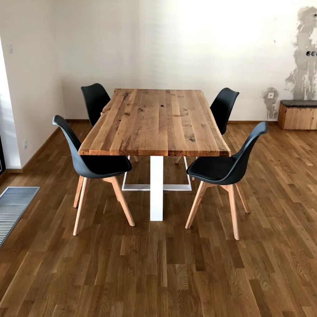 KULHÁNEK Designový jídelní stůl 180x95 cm Velikost desky: 150x80 cm, Odstín podnože: antracit - RAL 7016