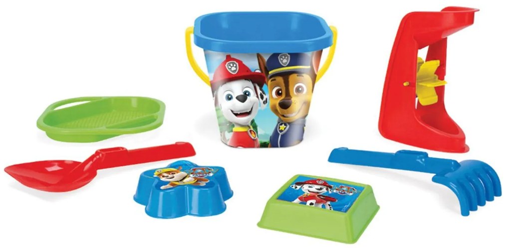 Sada na písek 7ks plast Paw Patrol/Tlapková patrola v síťce 20x30x18cm 12m+ Wader