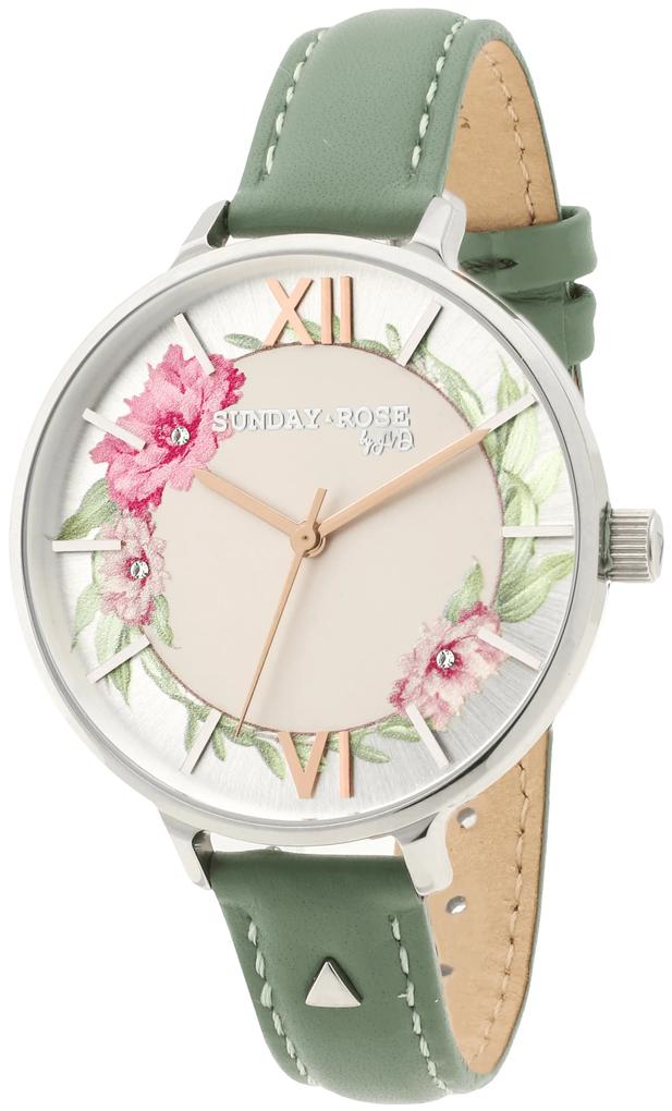 Dámské luxusní designové hodinky SUNDAY ROSE Spirit BLUSH LEATHER SUN-S19
