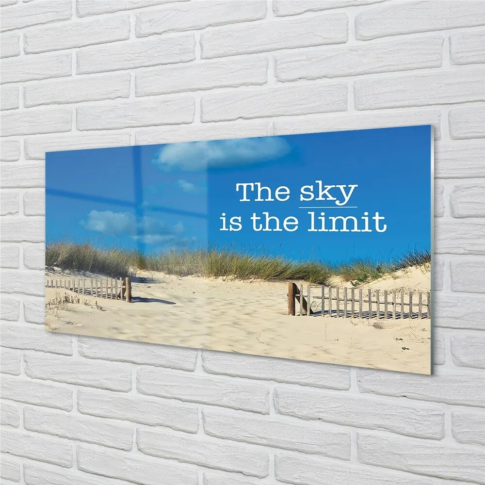 Obraz na skle Beach nebe string 120x60 cm