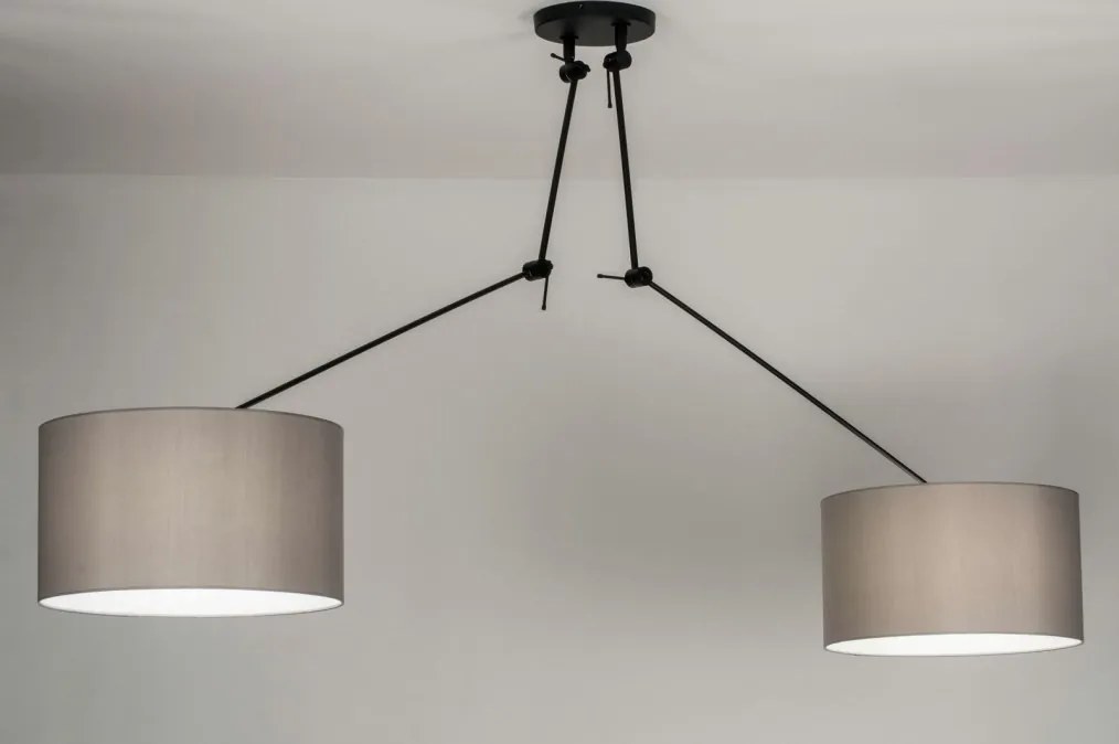 Závěsné designové svítidlo nad stůl Snap Light Duo Grey and Black