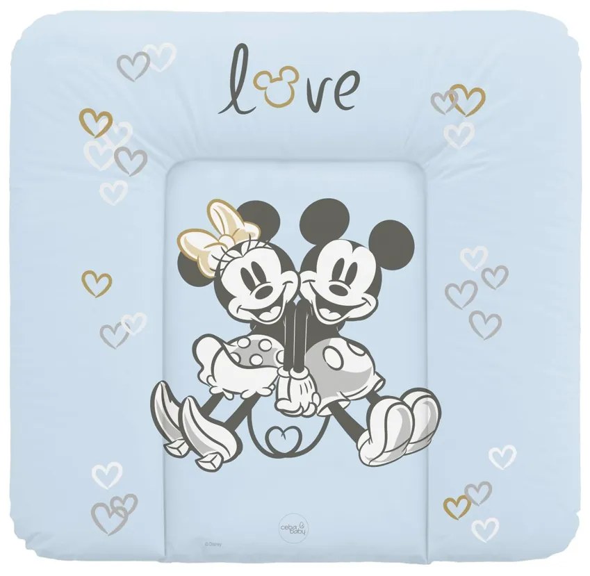 CEBA Podložka přebalovací měkká na komodu (75x72) Disney Minnie & Mickey Blue