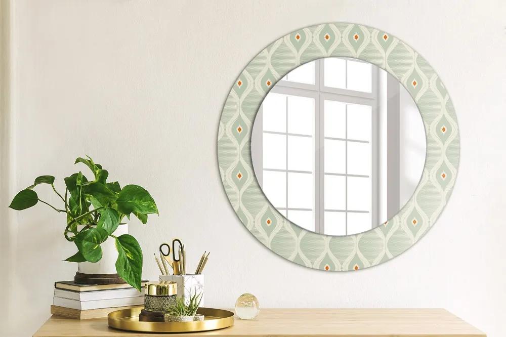 Kulaté dekorativní zrcadlo Lehký vintage vzor fi 50 cm