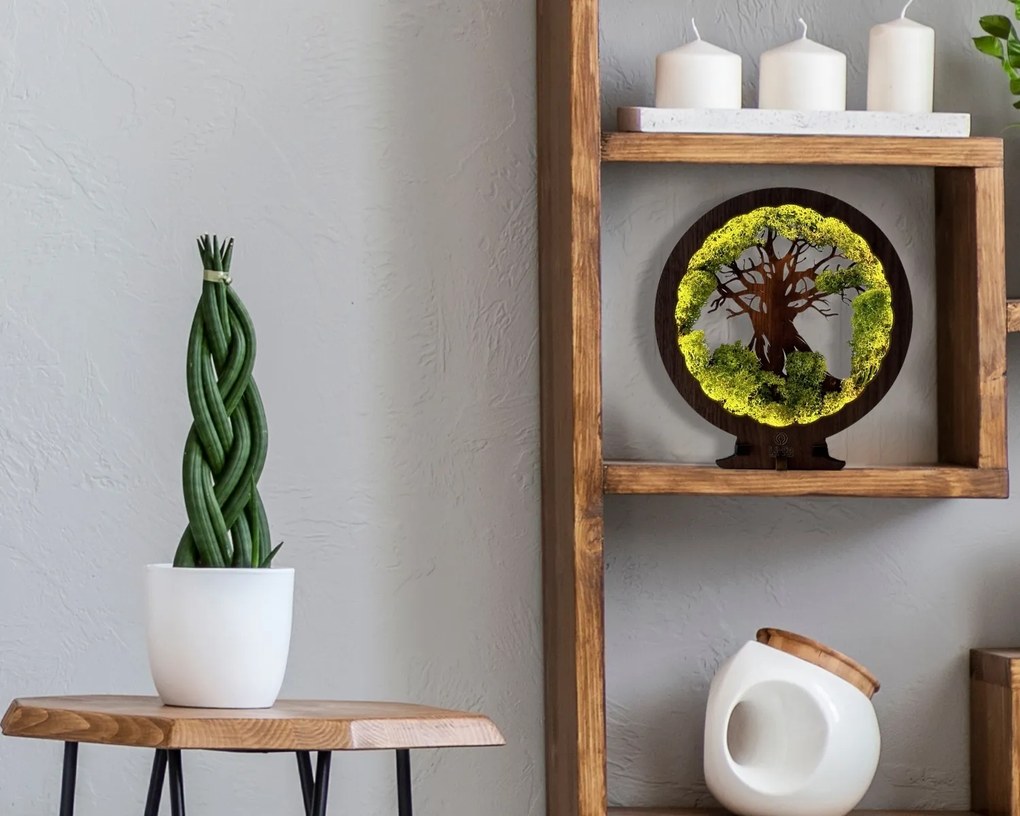 Li-Go "Mech a strom" lampa 20x22cm provedení povrchu: ořech