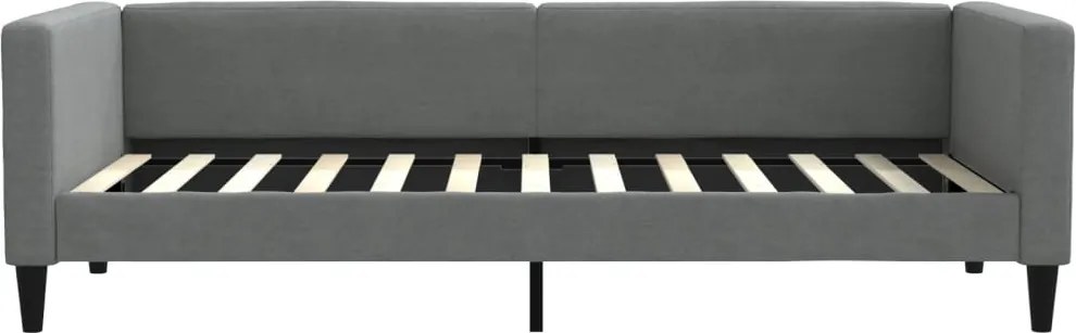 Válenda s přistýlkou a zásuvkami tmavě šedá 100 x 200 cm textil 3196620