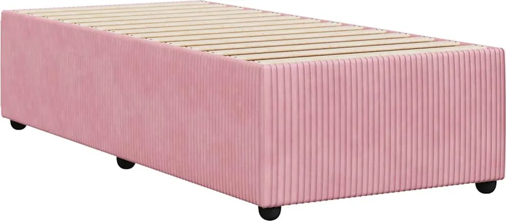 Rám postele růžový 90 x 200 cm samet 3284987