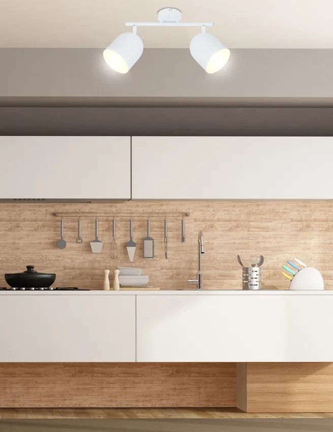 Bílé stropní svítidlo Azuro pro žárovku 2x E27  - Candellux