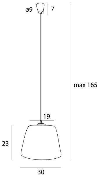MAXLIGHT P0582 - Lustr na lanku POT 1xE27/15W/230V pr. 30 cm béžová