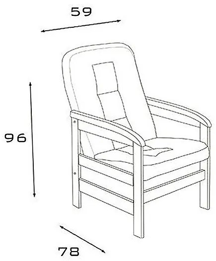 Křeslo Toffi | 59 cm | VÝBĚR TAKNINY a NÁTĚRU
