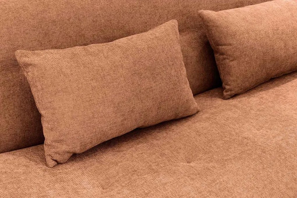 Designová rozkládací pohovka Litonya 200 cm rezavě-hnědá