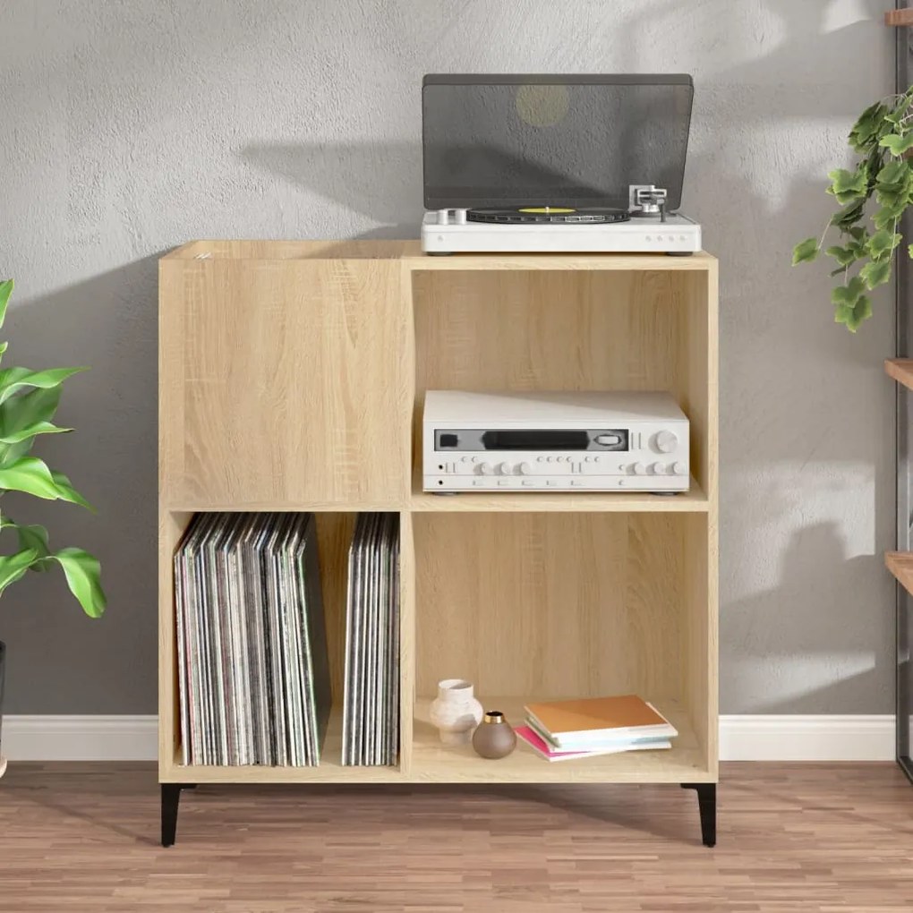 Skříňka Na Lp Desky Dub Sonoma 84,5X38X89 Cm Kompozitní Dřevo