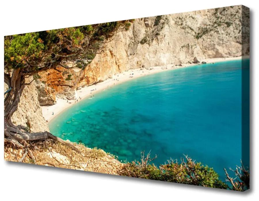 Obraz na plátně Záliv Moře Skály Pláž 100x50cm