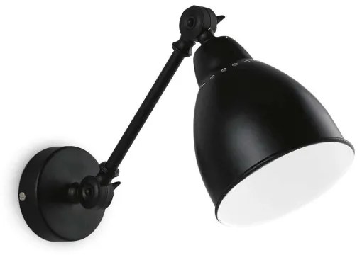 Ideal Lux - Nástěnná lampa NEWTON 1xE27/42W/230V černá