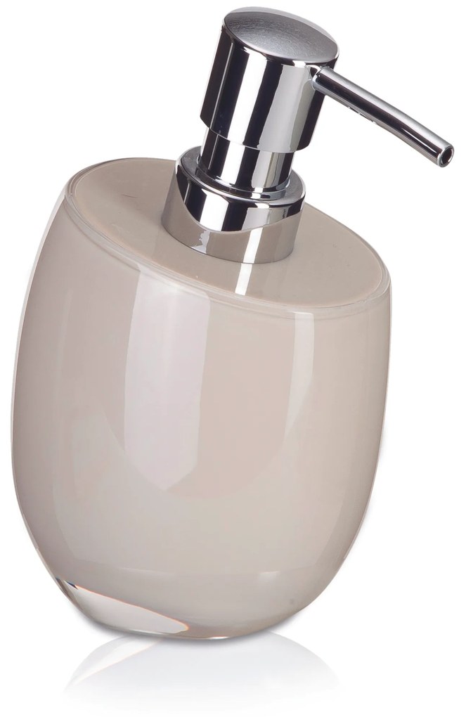 MÖVE Akrylový dávkovač na tekuté mýdlo STREAMLINE béžový, 8,5 x 7 x 15,5 cm