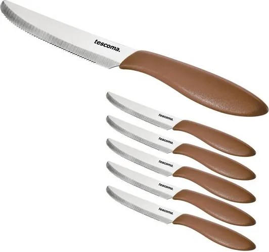TESCOMA Nůž jídelní PRESTO 12 cm, 6 ks, hnědá