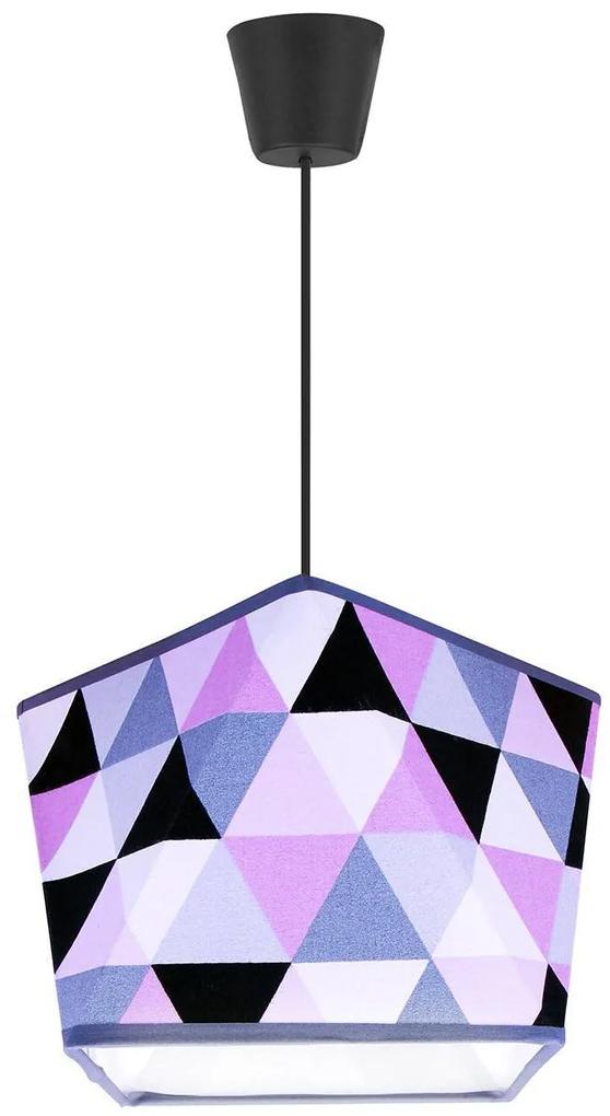 Závěsné svítidlo GARO, 1x textilní stínítko se vzorem (výběr ze 3 barev), (výběr ze 3 barev konstrukce)