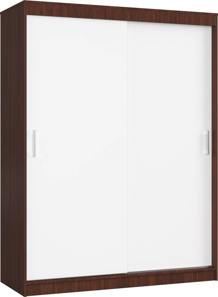 Šatní skříň posuvná Mono 150 cm wenge/bílá