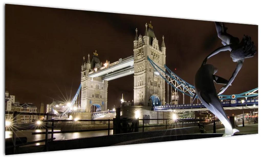 Noční Tower Bridge - obraz (100x40cm)
