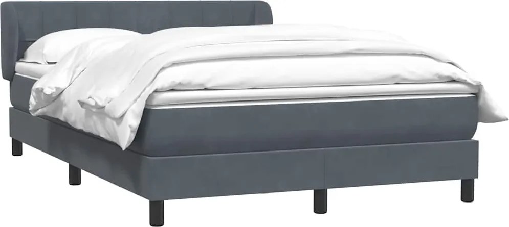 Box spring postel s matrací tmavě šedá 160x210 cm samet 3317530