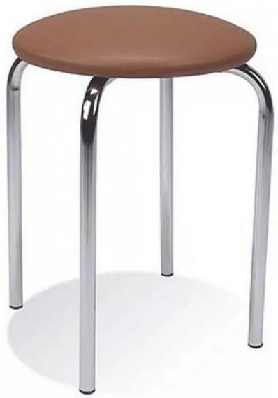 Levná stolička kovová se sedákem Ø 34 cm Stevo