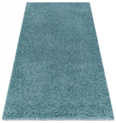 Kusový koberec jednobarevný SOFFI shaggy 5cm modrý Rozměr: 60x100 cm