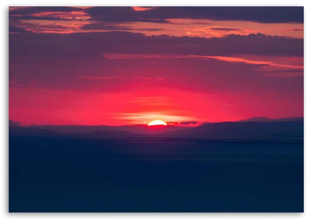 Obraz na plátně Červený západ slunce - 120x80 cm