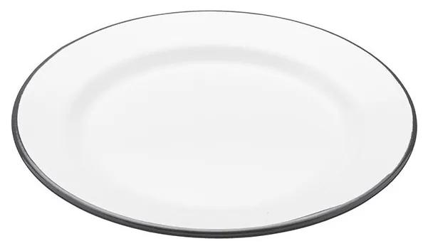 Smaltovaný talíř bílý / 20 cm