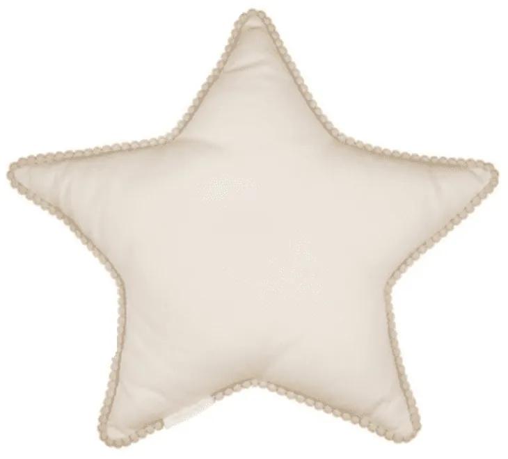Mini Boho polštář hvězda s bublinkami vanilka 38 cm