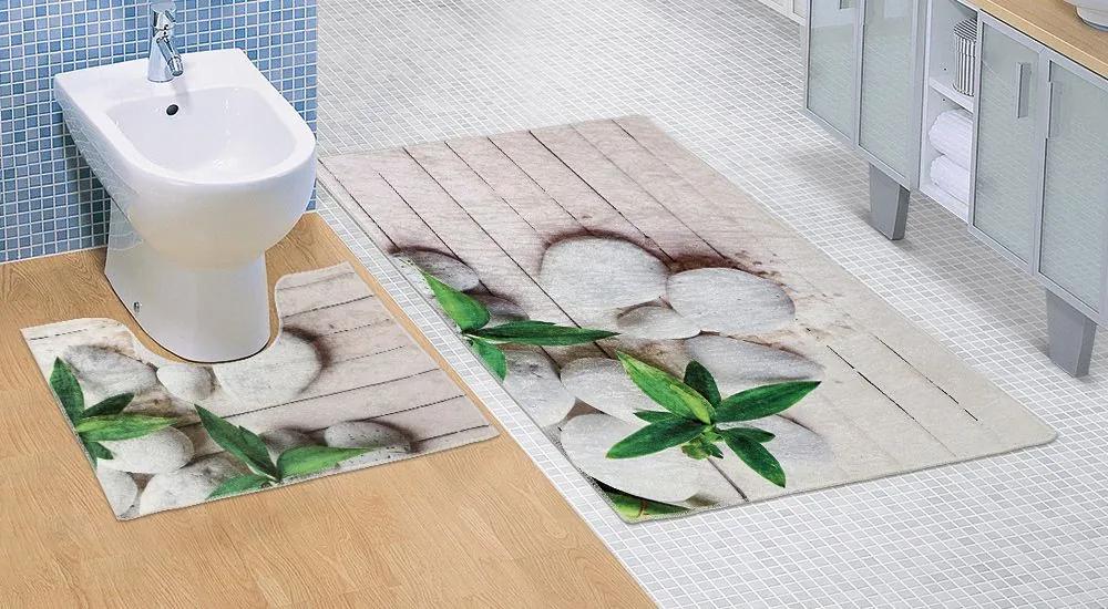 Bellatex Koupelnová a WC předložka Jadran 3D SADA 60 x 100 cm + 60 x 50 cm