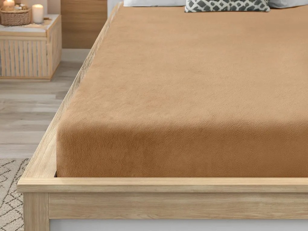 Prostěradlo mikroplyš SOFT 90x200 cm béžové