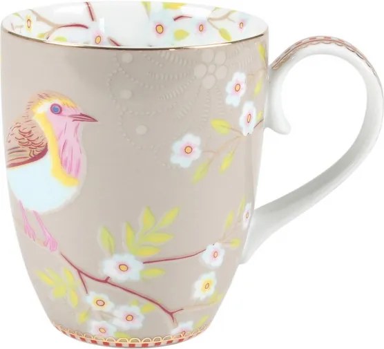 Pip Studio Floral Hrnek Early Bird khaki 350ml