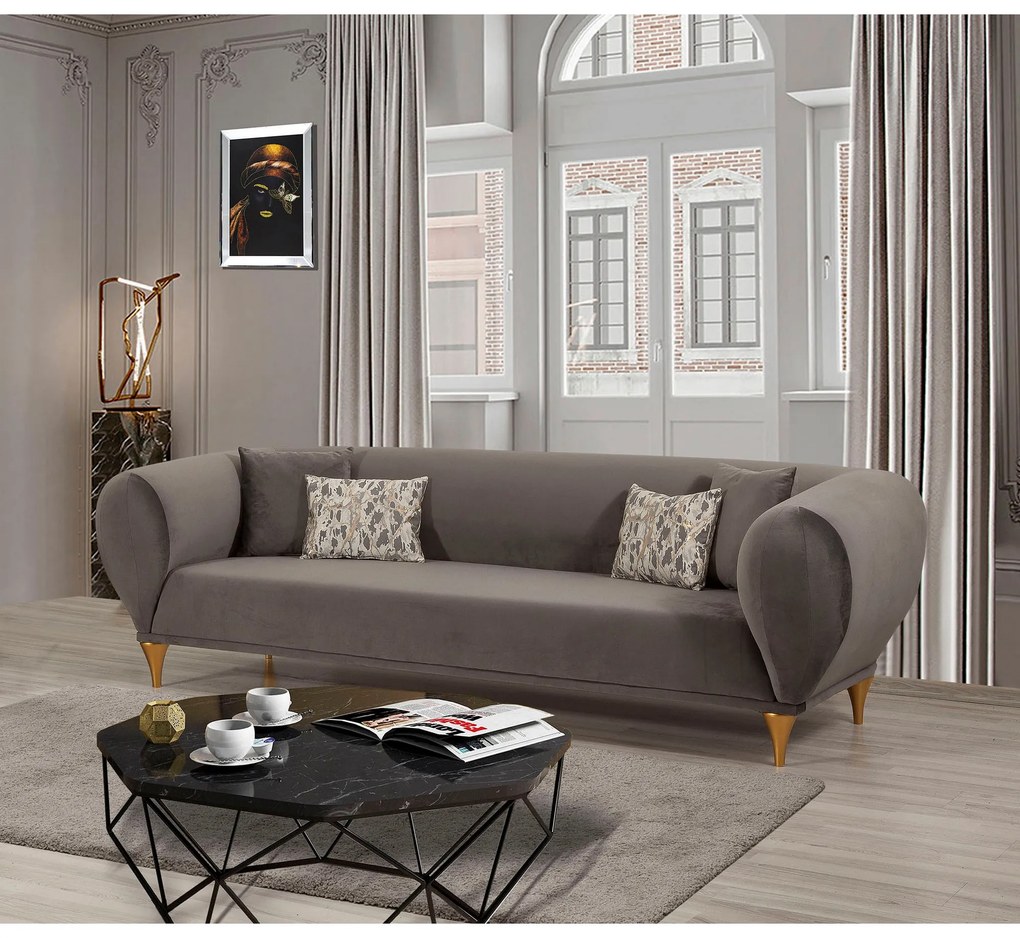 Hanah Home Třímístná pohovka MEBLON antracit 867UNQ1549