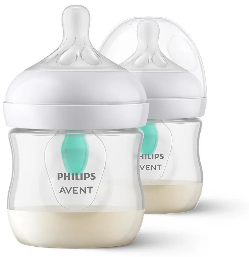 Avent Láhev Natural Philips Response s ventilem AirFree 125 ml, 0 m+, 2 ks