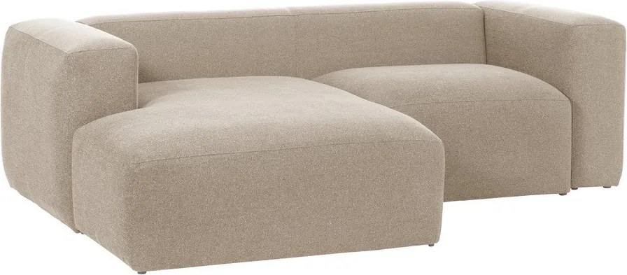 Béžová rohová pohovka Kave Home Blok, levý roh