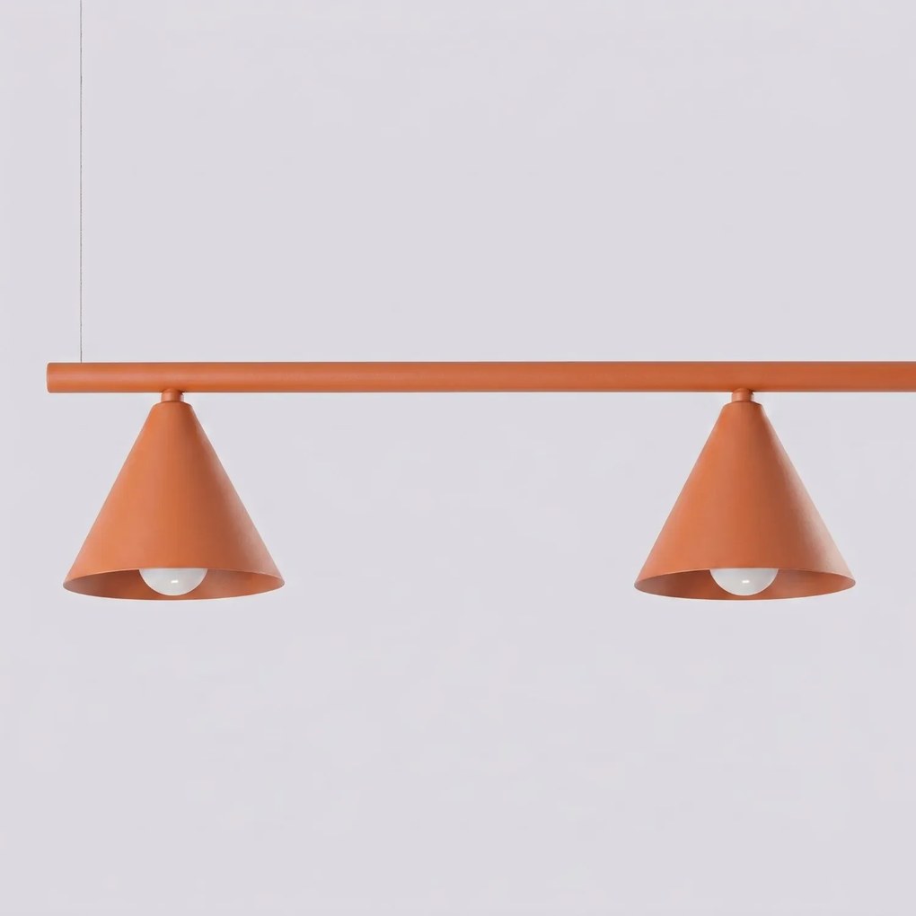Sollux Lighting Lustr NOX 4L okrově červený