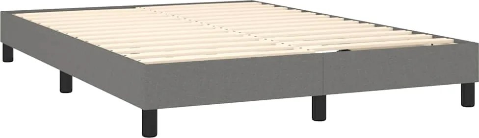 Box spring postel s matrací tmavě šedý 140 x 190 cm textil 3140050
