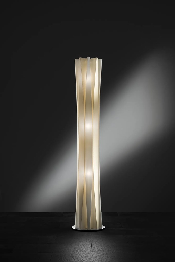 SLAMP BACFXL0GLD00000000EU Bach Floor XL, designová stojací lampa ze zlatého Opalflexu, 3xE27, výška 161cm