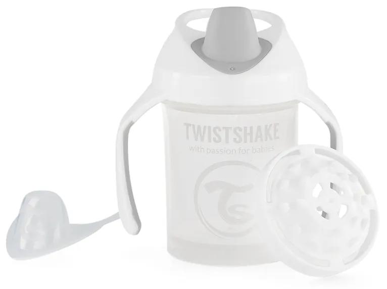 Twistshake Dětský hrnek učící 230 ml 4+bílá