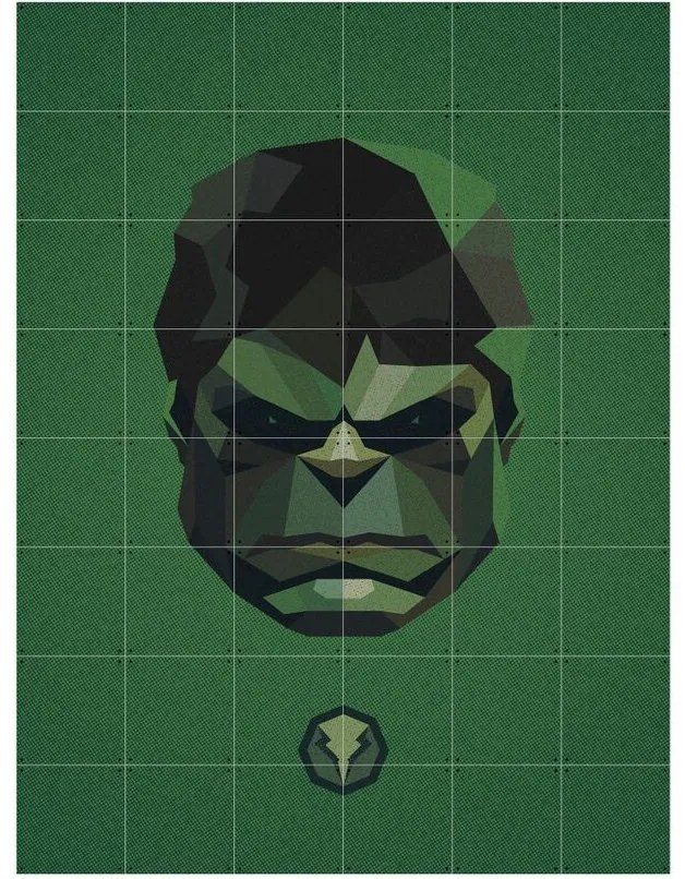 IXXI Skládaný obraz IXXI Icon Hulk