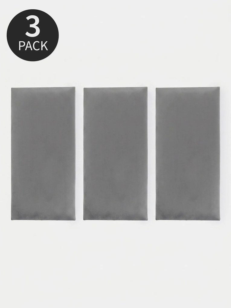 Sinsay - Obdélníkové čalouněné panely 3 pack - šedá